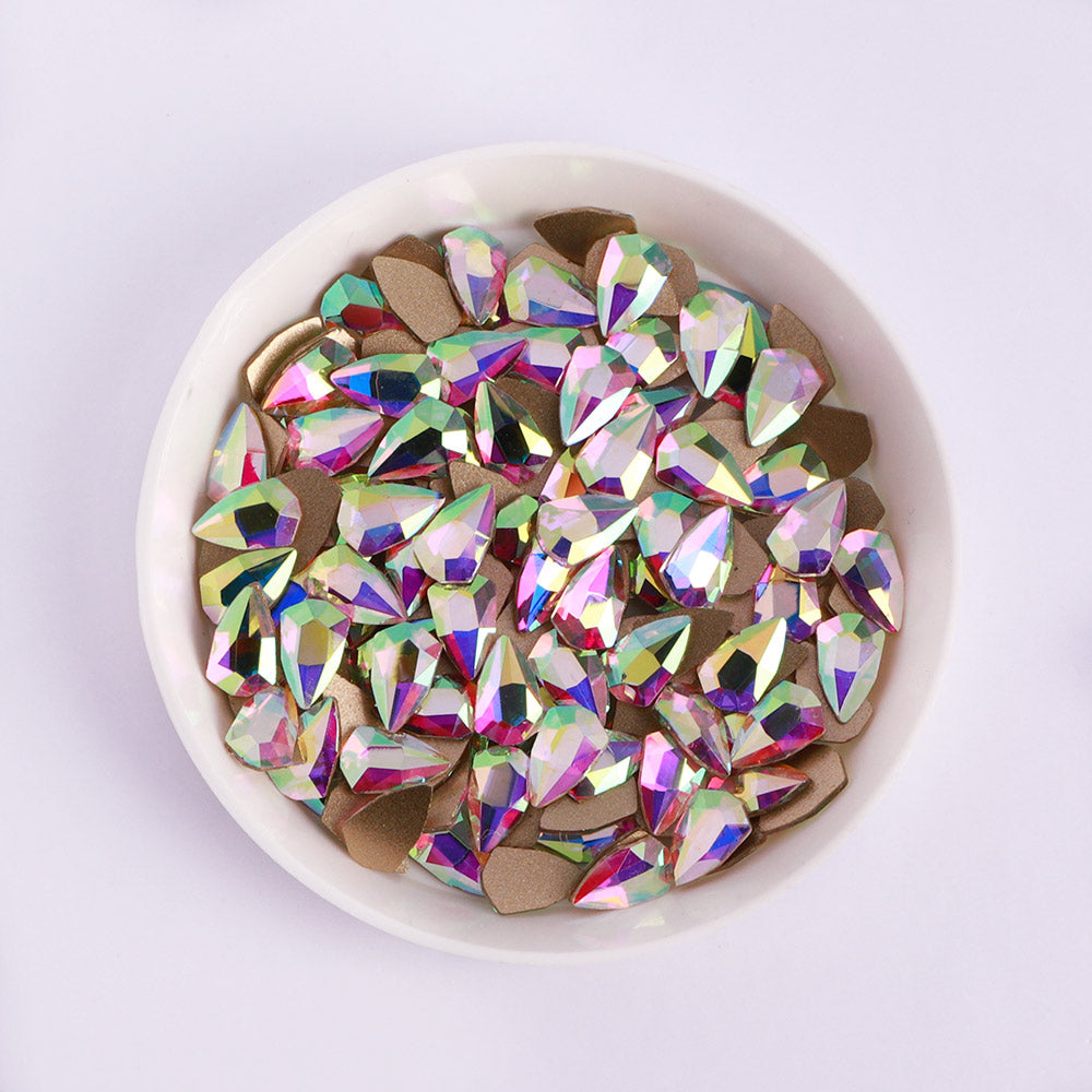Shield Shape Crystal AB Flat Back Fancy Rhinestones – WholesaleRhinestone