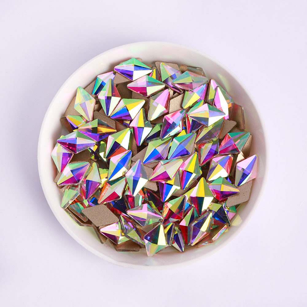 Rhombus Shape Crystal AB Flat Back Fancy Rhinestones – WholesaleRhinestone