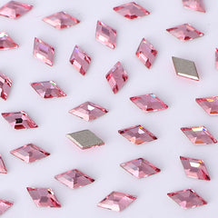 Rhombus Shape Multi Colors Small Size Glass Beveled Flat Back Fancy Rh ...