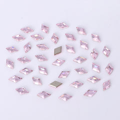 Rhombus Shape Multi Colors Small Size Glass Beveled Flat Back Fancy Rh ...