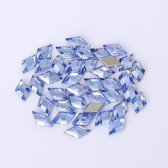 Rhombus Shape Multi Colors Small Size Glass Beveled Flat Back Fancy Rh ...