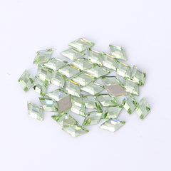 Rhombus Shape Multi Colors Small Size Glass Beveled Flat Back Fancy Rh ...