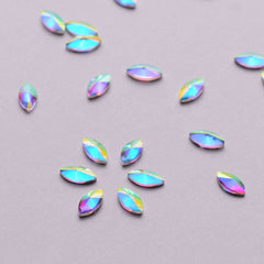 Navette Shape Crystal AB Flat Back Fancy Rhinestones – WholesaleRhinestone