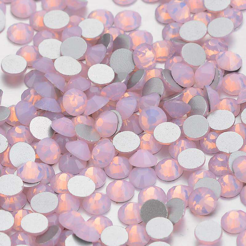 Pink Opal FlatBack Glass Rhinestones Non HotFix for Nail Decorations ...
